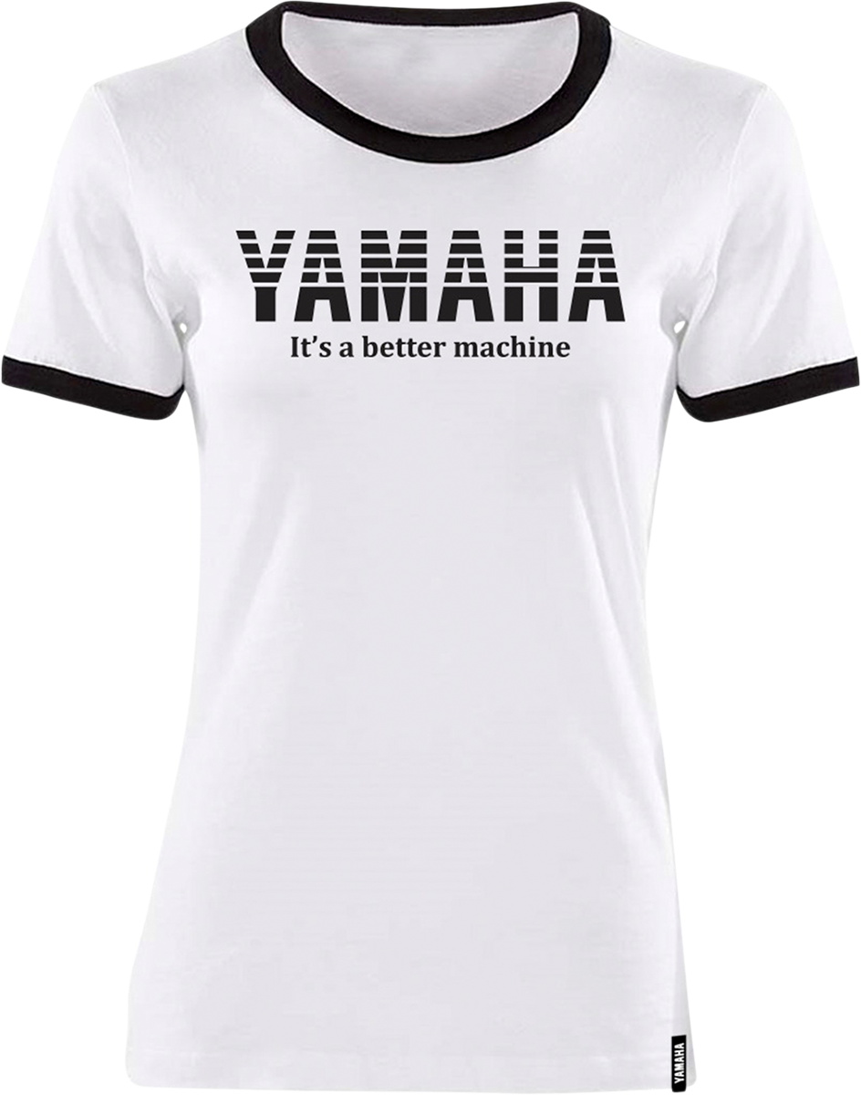 YAMAHA APPAREL Women's Yamaha Vintage T-Shirt - White/Black - Medium N ...