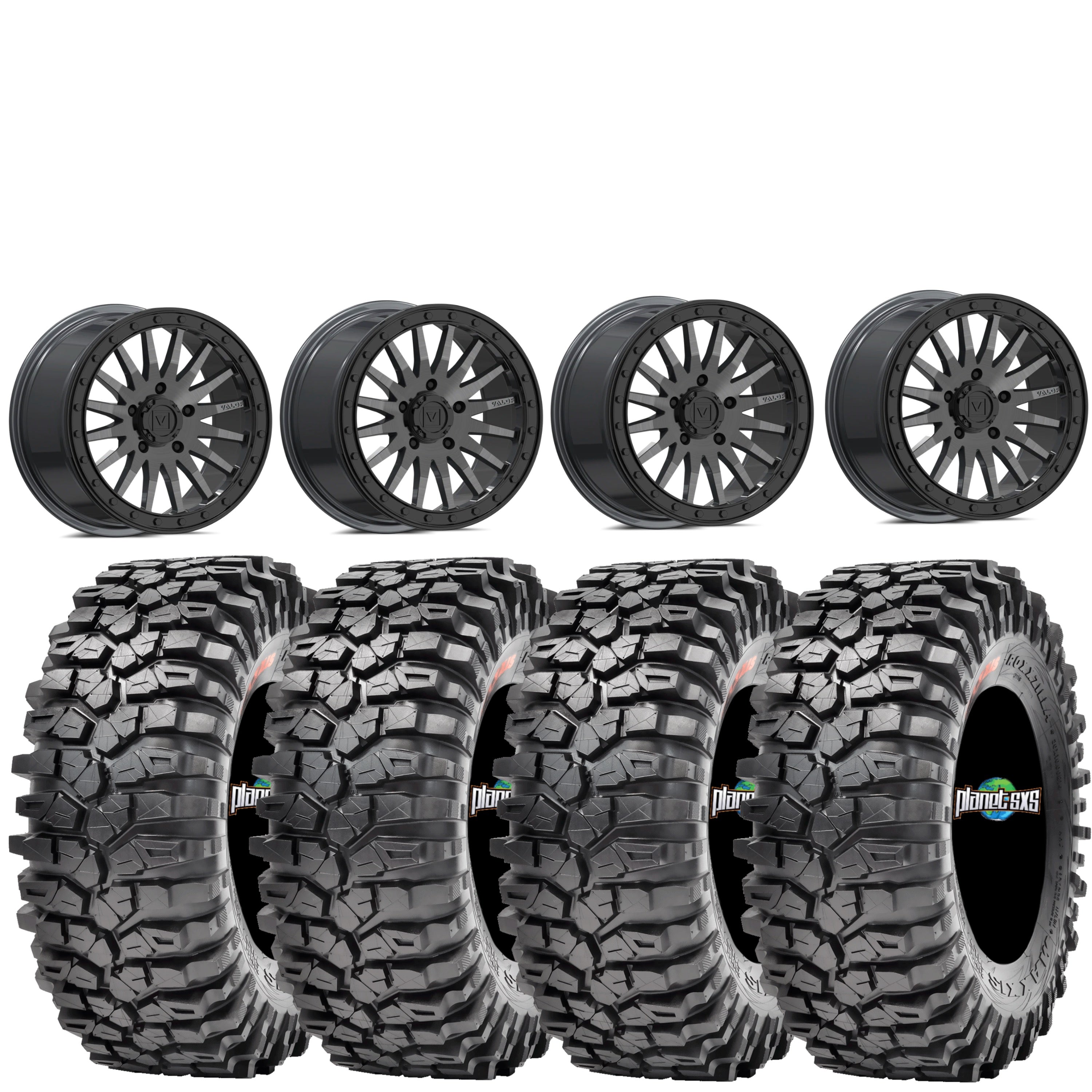 Valor V06 Beadlocks mounted on Maxxis Roxxzillas – PlanetSXS.com