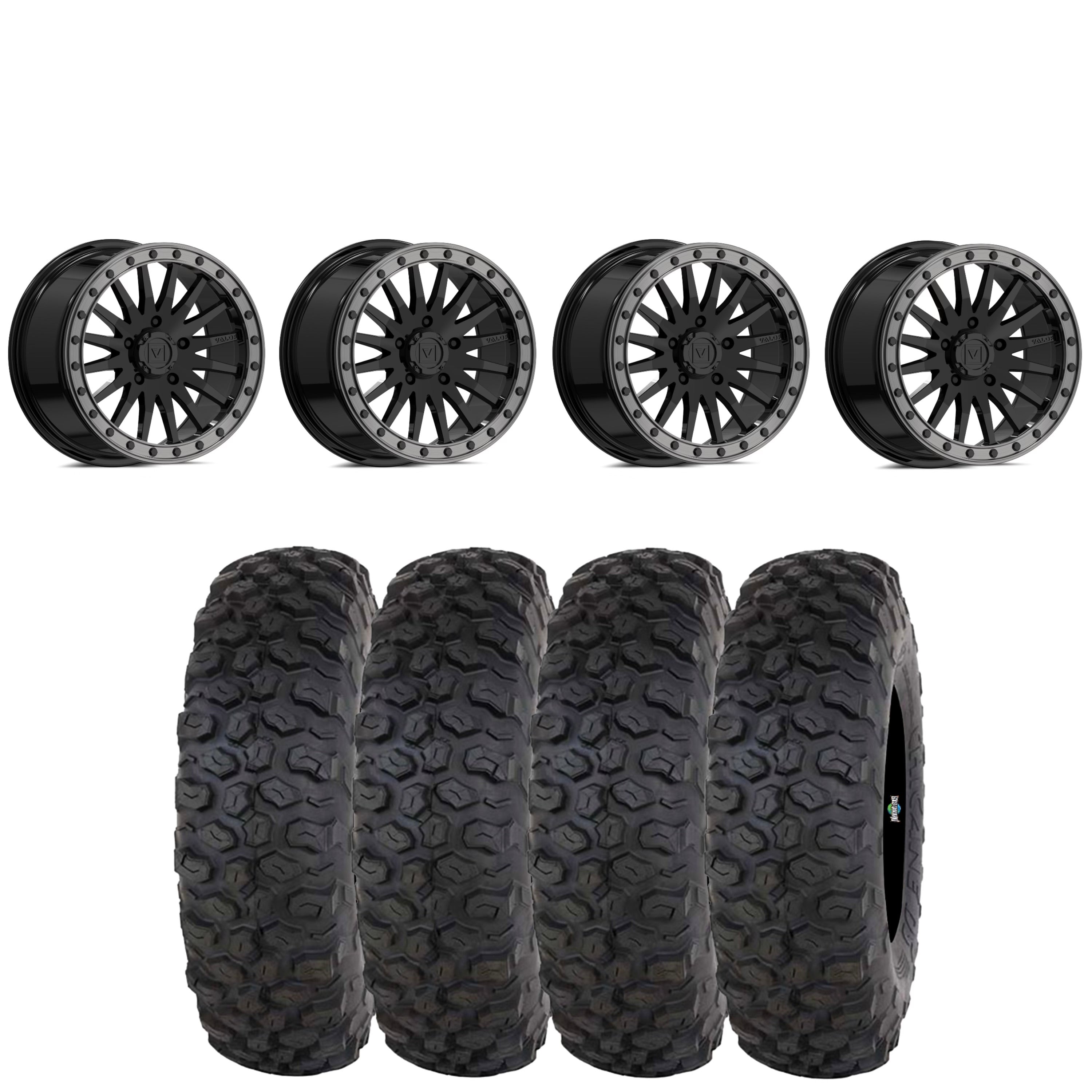 VALOR OFFROAD V06 GLOSS BLACK BEADLOCKS ON HIGHLIFTER CHICANE DS ...