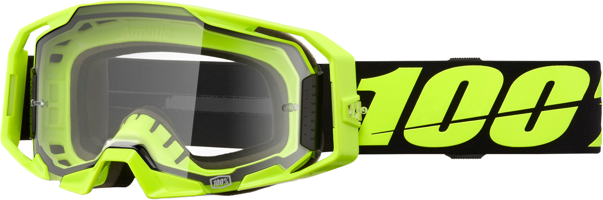 Armatic Goggle Neon Yellow Clear Lens – PlanetSXS.com