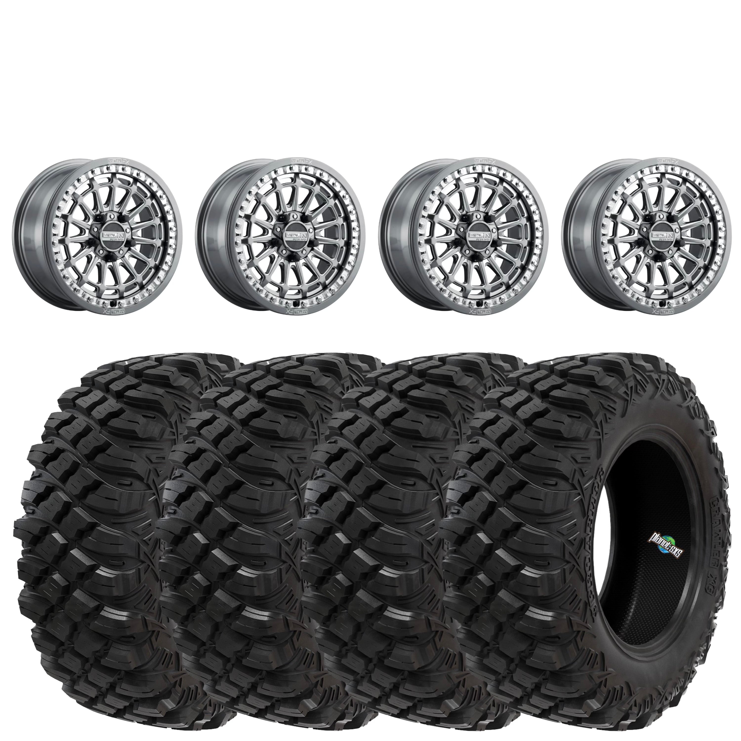METAL FX DELTA BEADLOCK GUNMETAL/CONTRAST CUT ON PRO ARMOR CRAWLER XG ...
