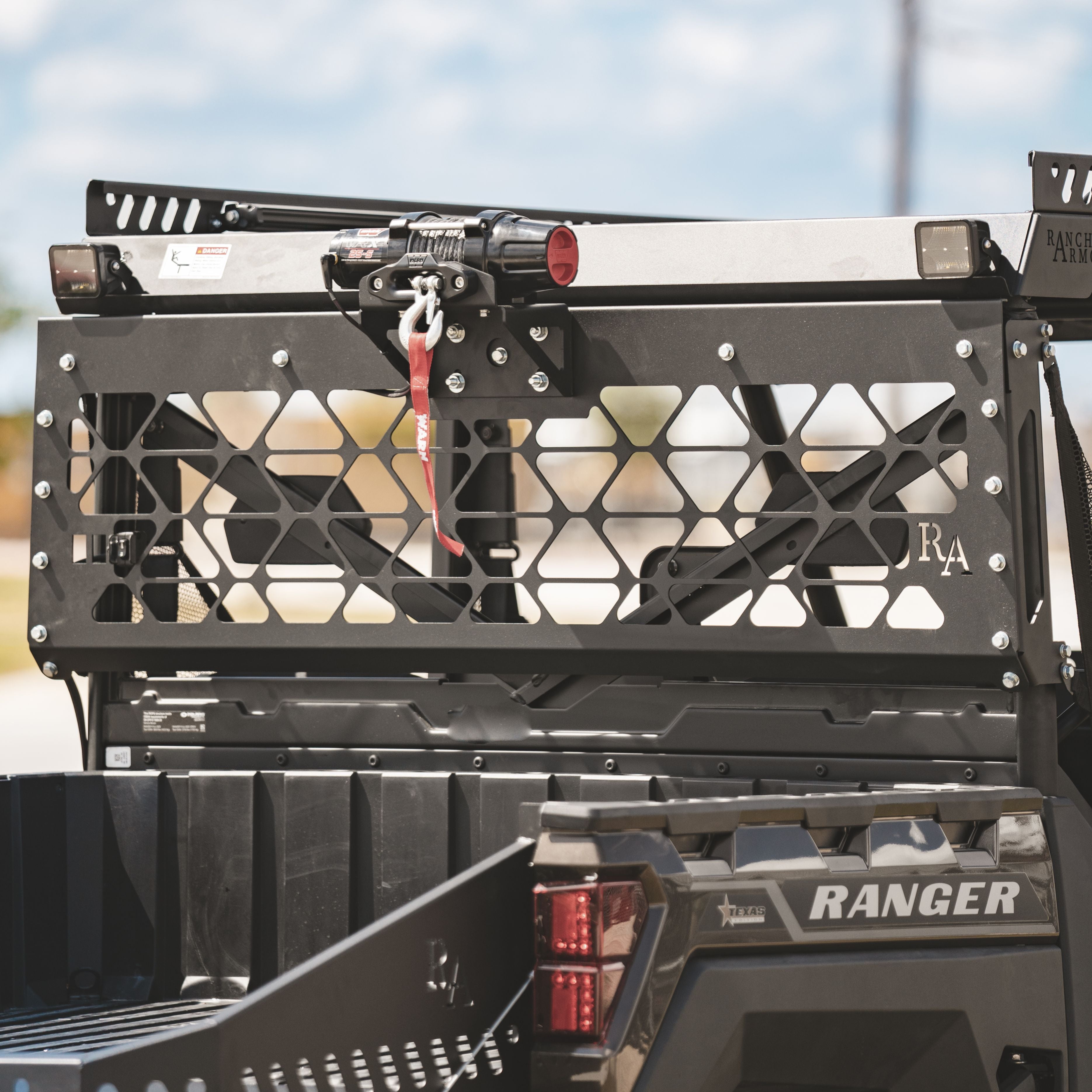 Polaris Ranger 1000 Headache Rack with Optional Winch by Ranch Armor ...