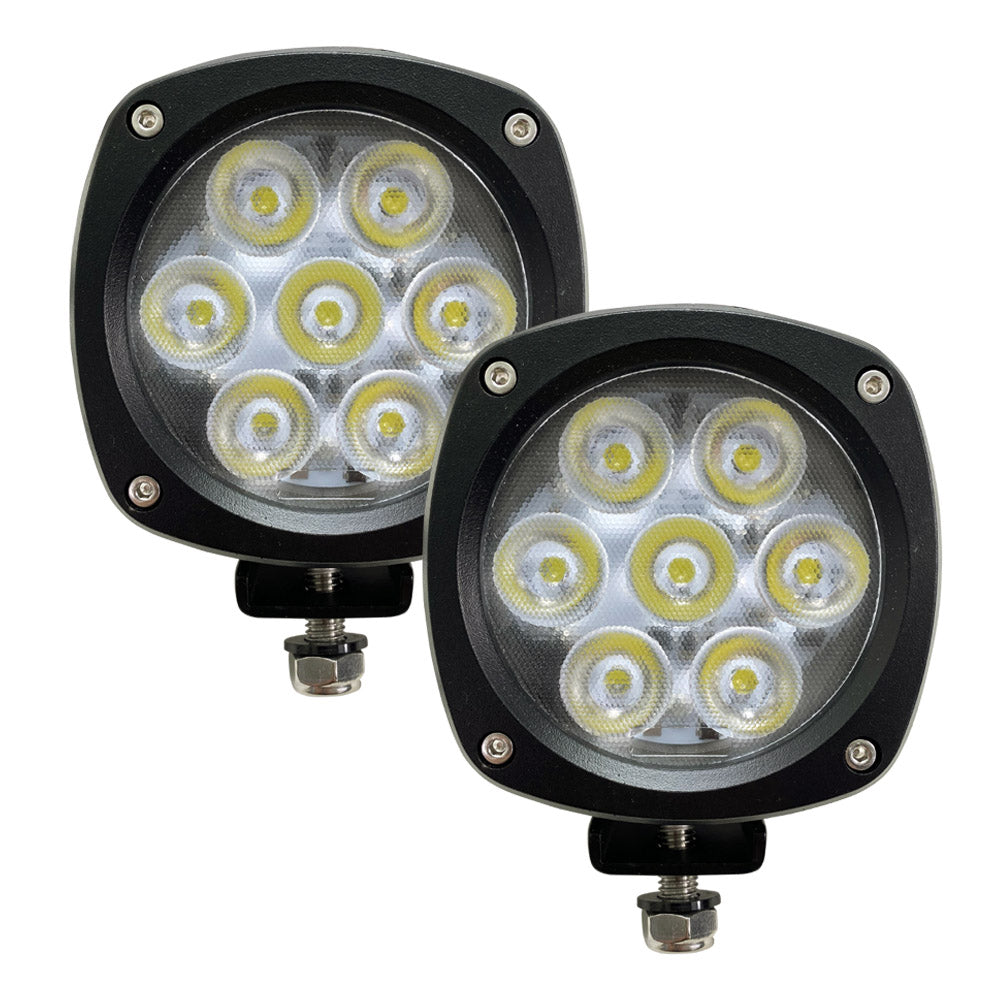 Professional Grade HD Series 4.3in Round LED Spot Light (Pair) with Du ...