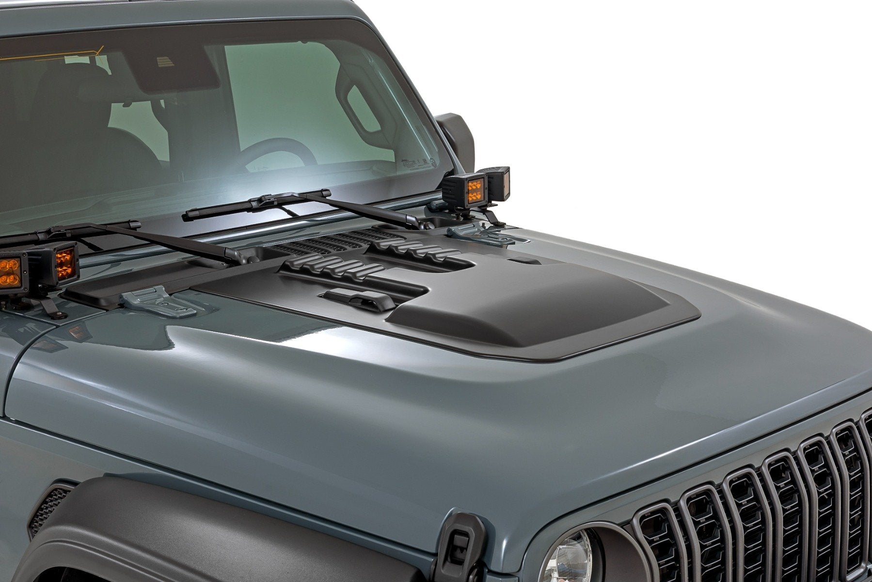 Rough Country | Hood Scoop | PRV Snazzberry | Jeep Gladiator JT/Wrangl ...